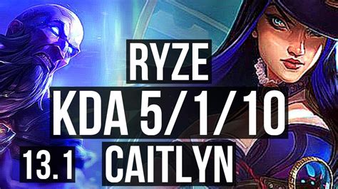 RYZE Ashe Vs CAIT Jhin ADC 5 1 10 1 4M Mastery EUW Master