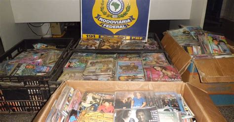 G1 Polícia Rodoviária Federal apreende 5 mil CDs e DVDs piratas em