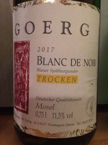 M Goerg Blanc De Noir Trocken Vivino US