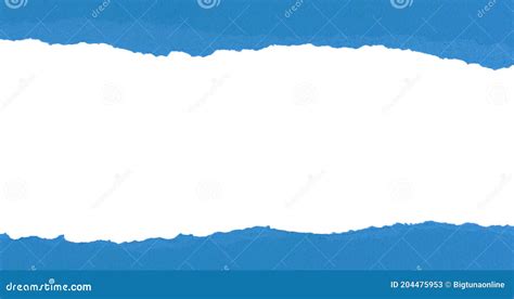 Papel Rasgado Azul Borda Laminada Espaço Em Branco Papel