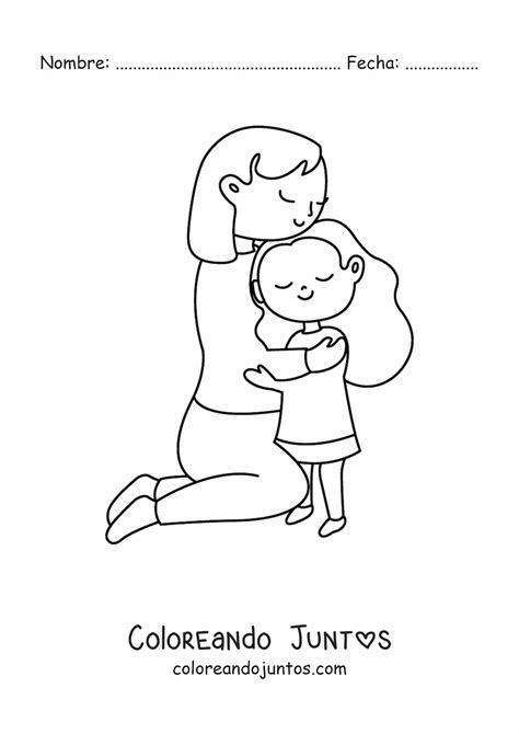 Aislar Tuber A Su Dibujo De Madre E Hija Para Colorear Riqueza Sost N