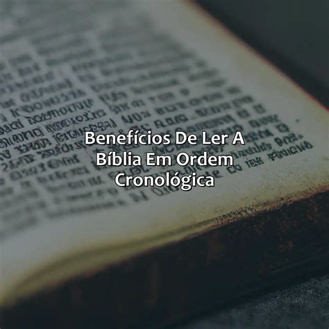 Como Ler A B Blia Em Ordem Cronol Gica B Blia Da B Blia