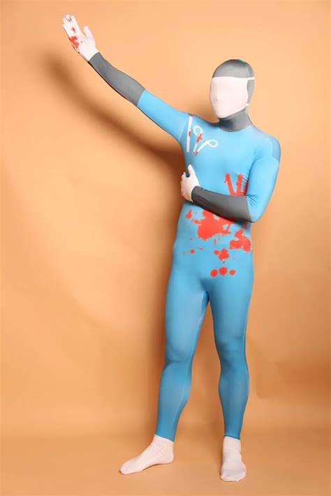 A Pattern Lycra Spandex Bodysuit Full Body Zentai Suit Halloween