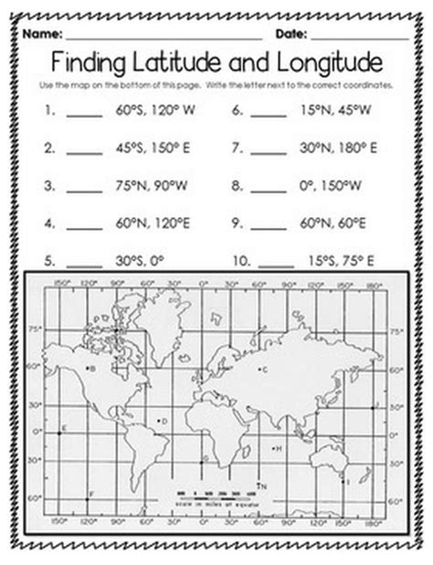 Printables Longitude And Latitude Practice Worksheets 6th Grade