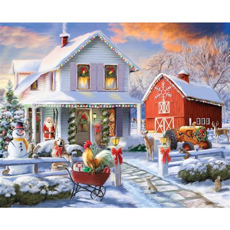 Greeting Christmas Morning Large Piece Jigsaw Puzzle Spilsbury