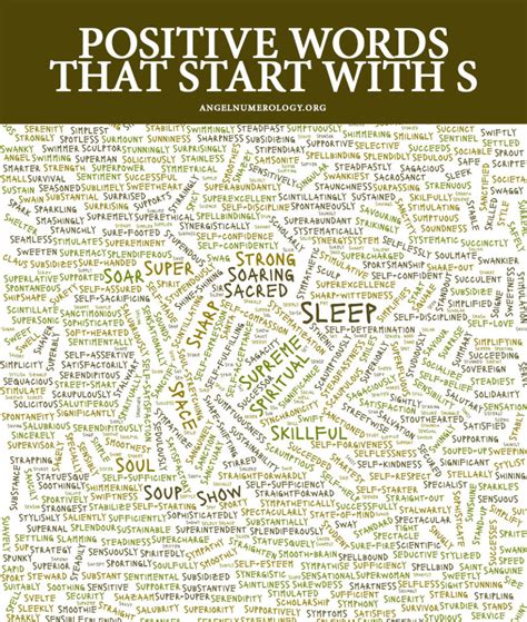 620 Positive Words That Start With S Happy Beautiful S Words