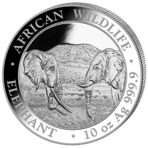 African Wildlife 2020 Somalia Elefant Silber Zu 10 Unzen