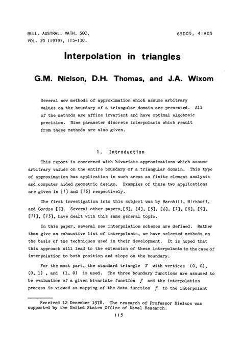 pdf interpolation in triangles
