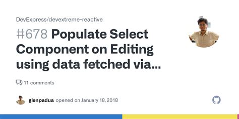 Populate Select Component On Editing Using Data Fetched Via AJAX
