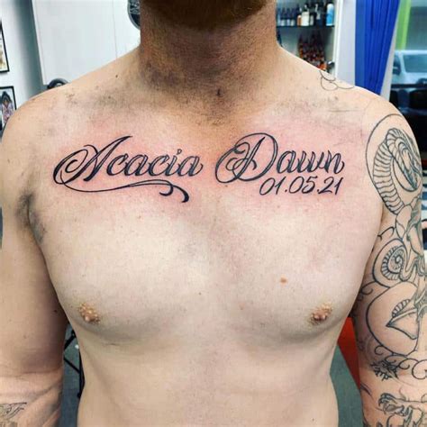 Tattoos For Men On Chest Names