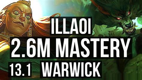 ILLAOI Vs WARWICK TOP 10 Solo Kills 2 6M Mastery Rank 7 Illaoi