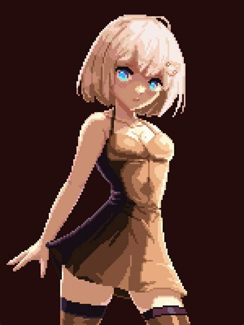 Pin By Ninebi On Characters Pixel Art Anime Pixel Art Pixel Art The