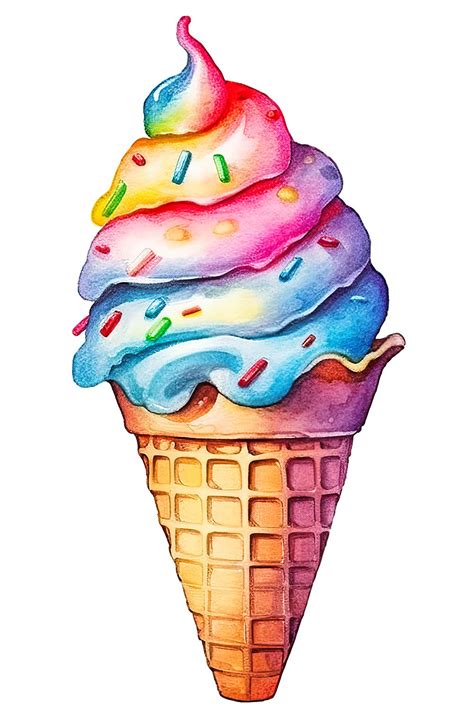 Ice cream Мороженое PNG Мороженое Фуд арт Детские картины