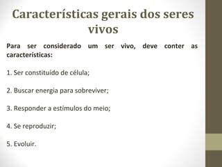 7 ano classificação dos seres vivos PPT