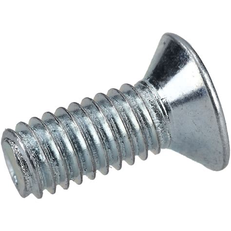 R TECH 337074 Pozi Countersunk Machine Screws BZP M4 10mm Pack Of 100