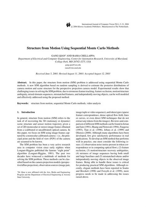 pdf structure from motion using sequential monte carlo methods dokumen tips