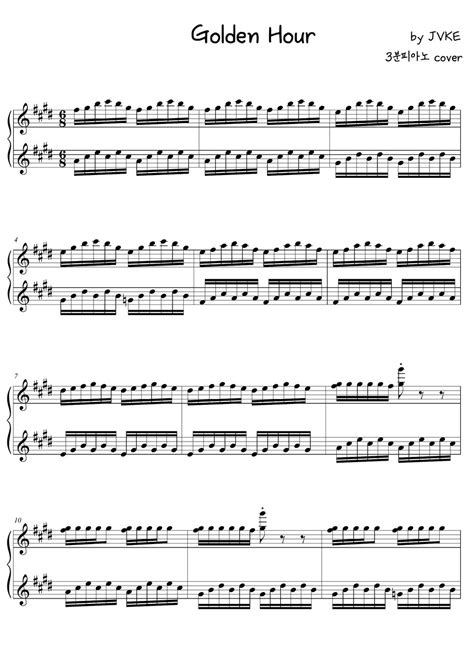 Jvke Golden Hour Partitura By