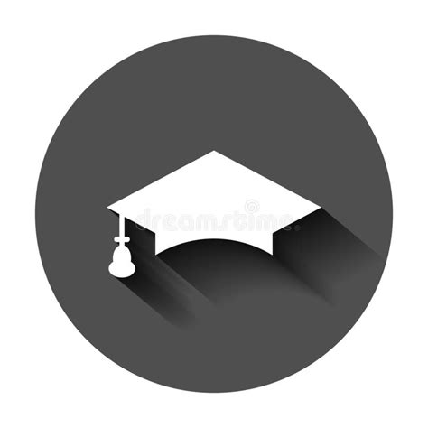 Icono Del Casquillo De La Graduaci N En Estilo Plano Ejemplo Del Vector