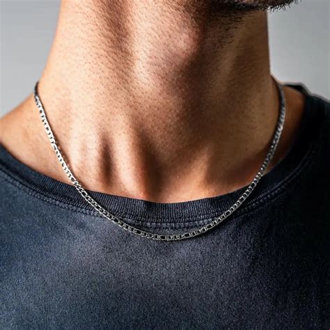 Fashion New Figaro Chain Necklace Men 3mm Stainless Steel Gold Color