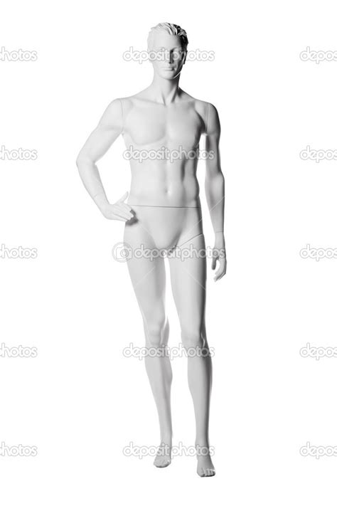 Fotos de Aislado En Blanco Figurita Ropa Plástico Réplica Imagen