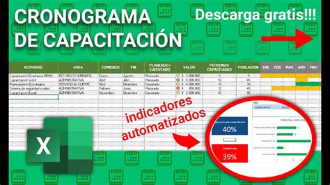 plantilla cronograma de capacitación Descarga gratis YouTube