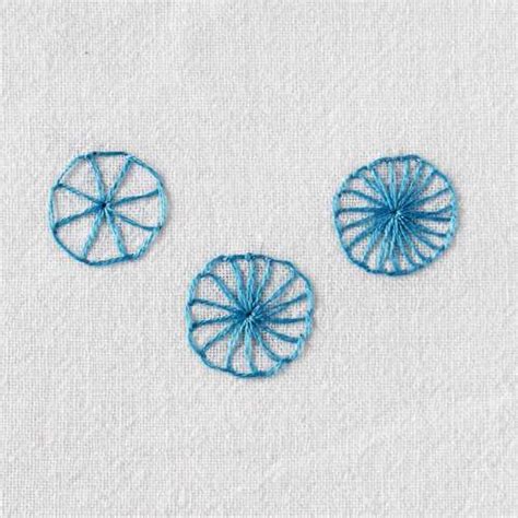 Buttonhole Wheel Stitch Library Of Hand Embroidery Stitches