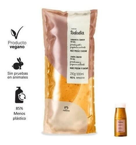 Jabón Líquido En Gel Nuez Pecan Y Cacao Tododia Natura Meses sin