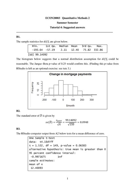tutorial 4 suggested answers econ20003 quantitative methods 2 summer semester tutorial 4