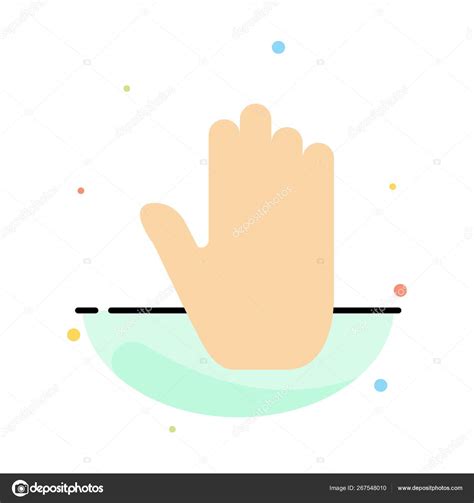 Body Language Gestures Hand Interface Abstract Flat Color Ic Stock