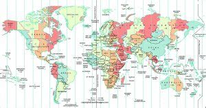 World Time Zone Map Printable In High Resolution With Names