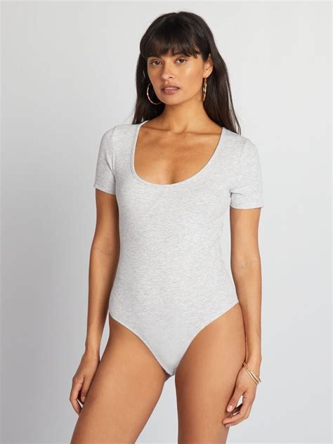 Body en maille côtelée unie Gris Kiabi 8 00