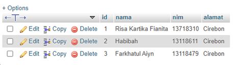 database mysql lanjutan membuat crud dan print data dengan php mysqli pemrograman web ~ risa