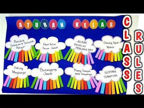 Membuat Peraturan Kelas Kesepakatan Kelas Kreatif Hiasan Kelas Unik