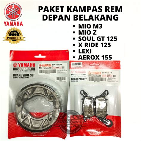 Jual ORIGINAL PAKET KAMPAS REM DEPAN BELAKANG TROMOL 5MX 2BM YAMAHA MIO