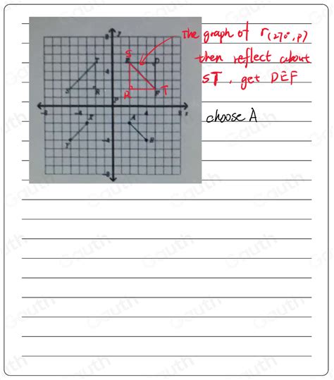 solved use the figures below write a sequence of rigid motions that maps rst to def a r st
