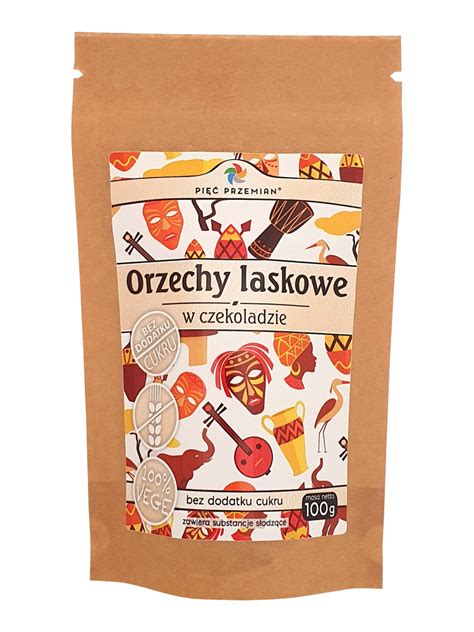 Orzechy laskowe w czekoladzie bezglutenowe 100 g Pięć Przemian