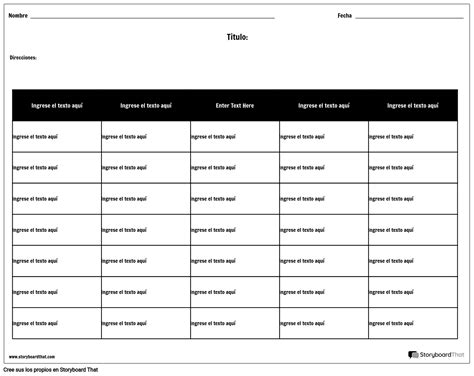 Tabla Columnas Filas Storyboard By Es Examples The Best Porn Website