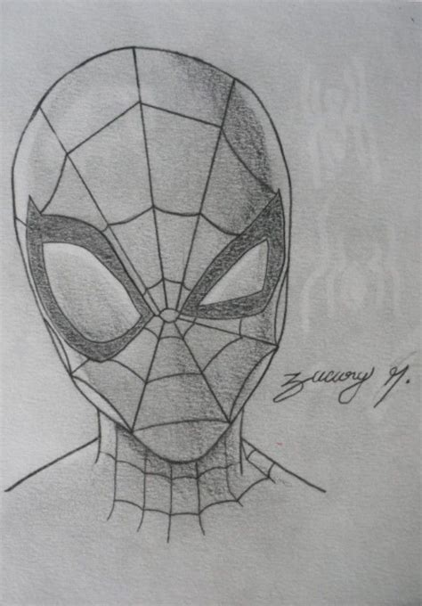 Dibujo Spider Man A Lapiz Dibujos Garabateados Dibujos Sencillos