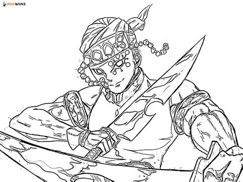 Coloriages Chibi Tengen Uzui Coloriages Tengen Uzui Coloriages Pour