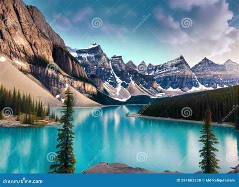 Beautiful Moraine Lake In Banff National Park Alberta Canada