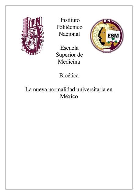 La Nueva Normalidad Universitaria En M Xico Mara L Pez Udocz