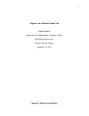 Capstone Reflection Two Docx 1 Capstone One Reflection Journal Two
