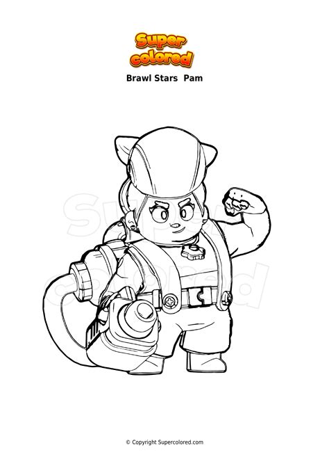 Coloriage Brawl Stars Pam Supercolored