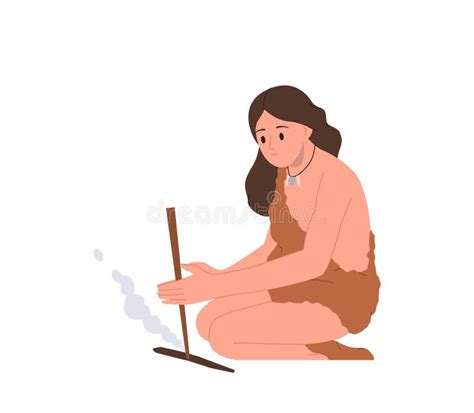 Tribal Woman Cartoon Character Representative Of Old Civilization