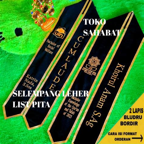 Jual 1HARI JADI Selempang Wisuda Leher Slempang Wisuda Leher