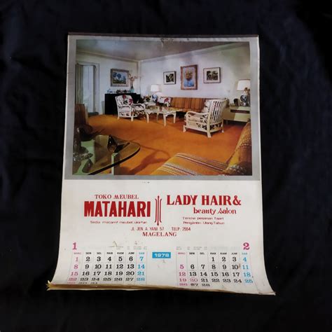 Kalender Jadul 1978 Lengkap Antik Pajangan Di Carousell