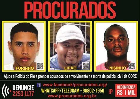 Procurados divulga cartaz dos acusados de matar policial Notícias Rio