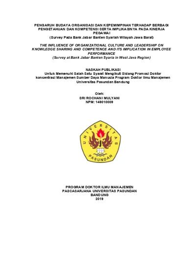 Pengaruh Budaya Organisasi Dan Kepemimpinan Terhadap Berbagi