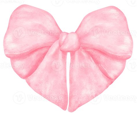 Pink Coquette Bow Aesthetic In Heart Shape Watercolor 36134166 PNG