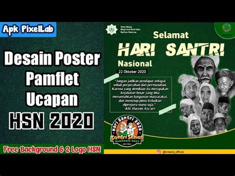 Full Proses Cara Mudah Membuat Poster Pamflet Ucapan Hari Santri